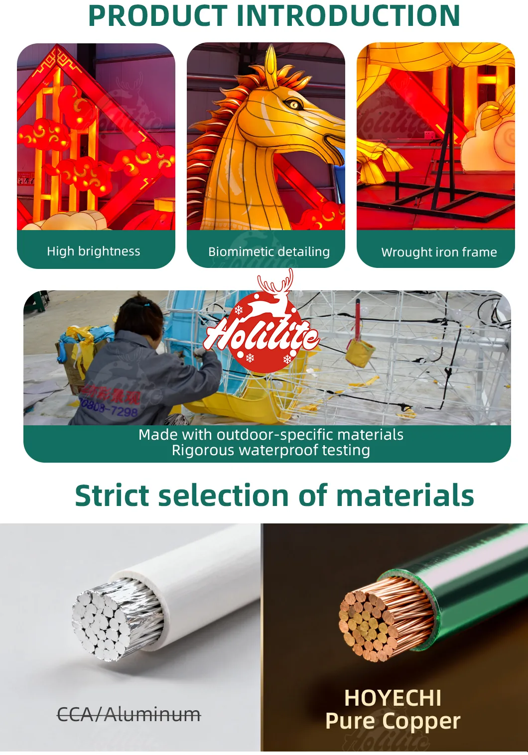 Chinese Horse Shape Lantern Display for Outdoor Festival Decoration ...